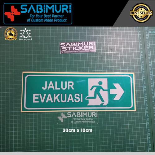 Jual Sticker Sign Board Jalur Evakuasi Reflective Sheet 30cm x 10cm ...