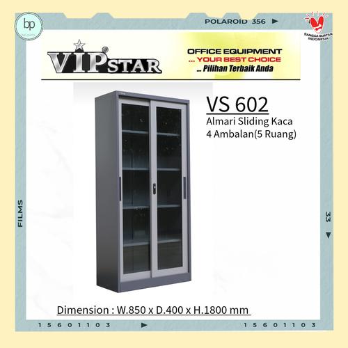 Jual Lemari Arsip Besi VIP Star VS 602/Lemari File Besi Pintu Sliding Kaca - Jakarta Barat ...