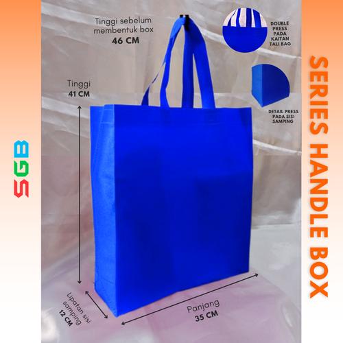 Jual Tas Spunbond Handle Box uk 35x46x12 / Goodie Bag / Tas Kain Polos ...