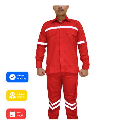 Jual Baju Safety Wearpack Merah HSE Seragam Kerja Teknisi Proyek ...
