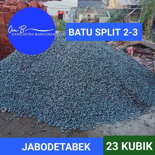 Jual Batu Split Cor 2-3 cm 1 Truk Tronton 23 m3 Kubik Beton Bangunan ...