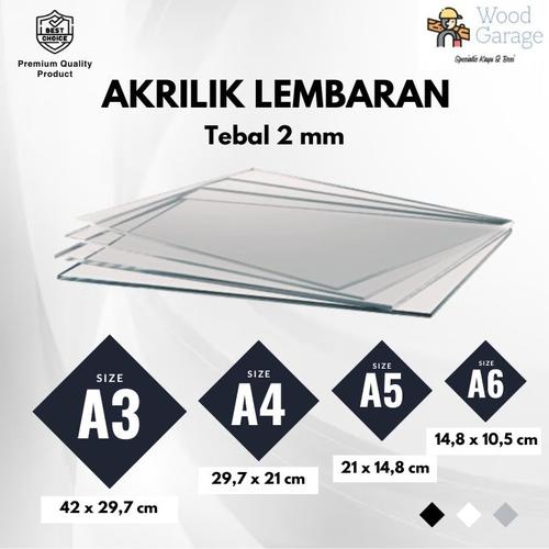 Jual Akrilik 2 mm Lembaran A3 A4 A5 A6 - Bening, A4 - Kab. Malang ...