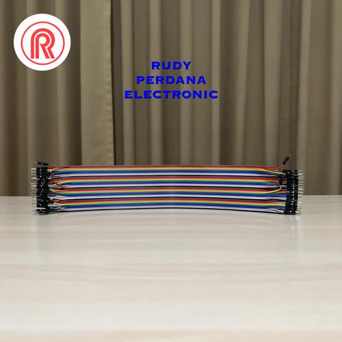 Jual KABEL CABLE JUMPER DUPONT PELANGI MALE TO MALE 40 PCS PIN 30 CM ...