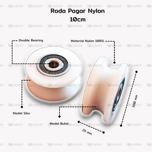 Jual Roda pagar nilon 10 cm roda pagar geser roda pintu gerbang nilon ...