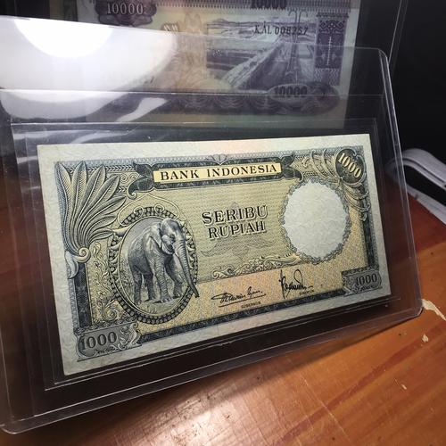 Jual Uang 1000 Rupiah Gajah 1957 Mulus - Kab. Banjar - AB BANKNOTES ...
