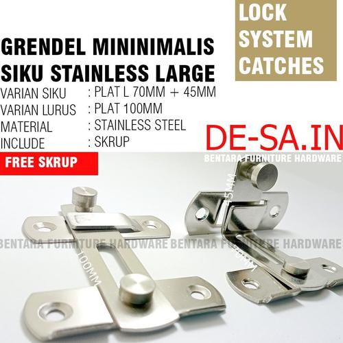 Jual Grendel Kait Besar 4 Inchi Minimalis Stainless Steel -Pengaman ...