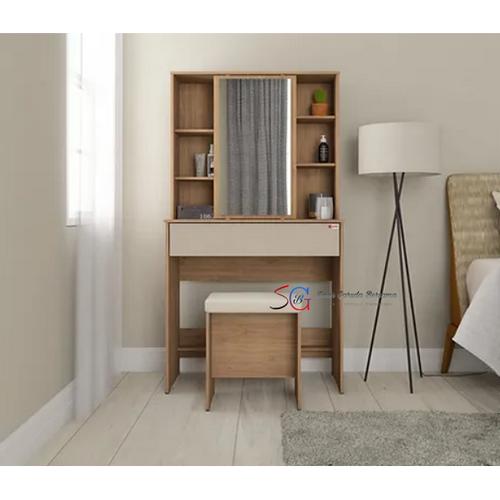 Jual MEJA RIAS MINIMALIS KACA SLIDING PUFF DUDUKAN DRESSING TABLE LULA ...