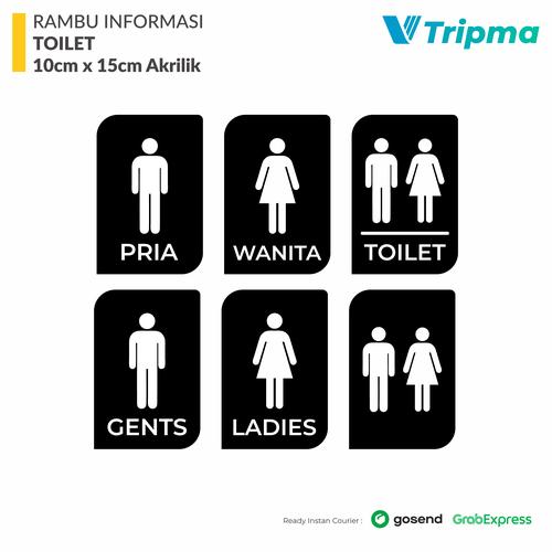 Jual Rambu/ Sign Toilet 10cm x 15cm - Akrilik/ Acrylic 2mm - Kota ...