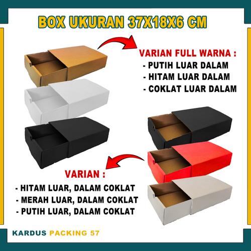 Jual Sleding 37x18x6 cm/Slide Box/Karton Polos/Hampers/Packaging - Merah - Kota Malang - Kardus ...
