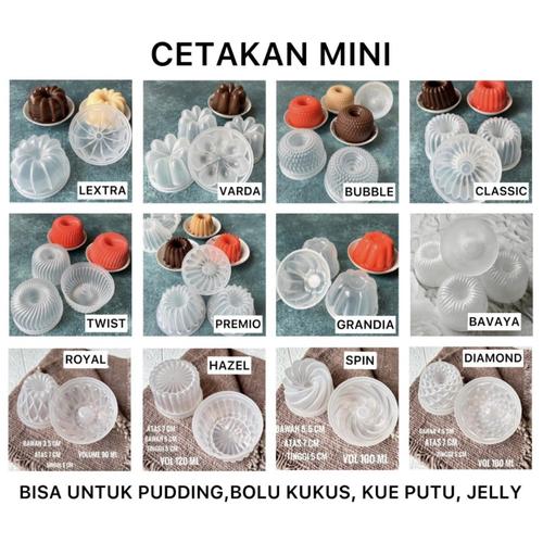 Jual Cetakan pudding puding agar mini jelly bavaya diamond (Cetakan ...
