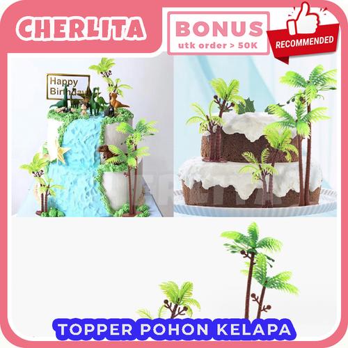 Jual Topper Pohon Kelapa Hiasan Kue Ultah Cake Decoration Coconut Tree ...