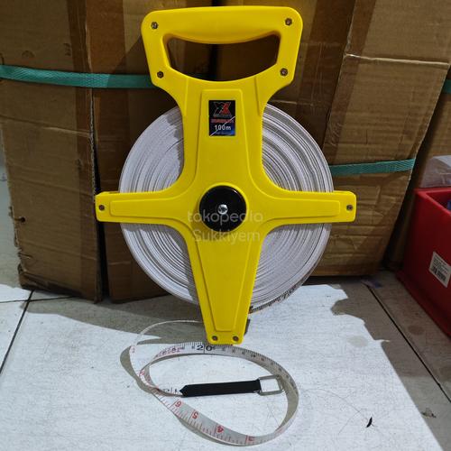 Jual Meteran Roll Gulung 100 Meter Fiberglass YSK Fiber Measuring Tape ...