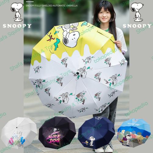 Jual SNOOPY Original Three Fold Automatic Umbrella / Payung Lipat ...