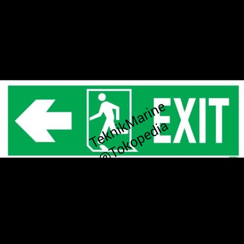 Jual IMO Sticker 33.4404 EXIT MAN RUN LEFT 10x30cm/ IMO Symbol Sticker ...