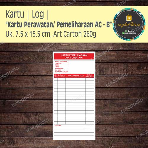 Jual Kartu Log Pemeliharaan AC - B - Kab. Tangerang - AzkAira Twins ...