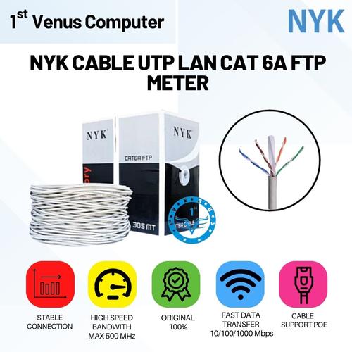 Jual Kabel LAN Nyk Cat 6A FTP Cable UTP LAN Meteran / NET03-NYK - Kota Makassar ...