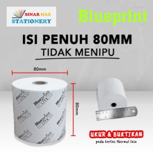 Jual Kertas Thermal Kasir Struk Blueprint Lite 80x80 mm -1 Roll - Kota ...