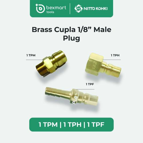 Jual Nitto Kohki 1 TPM / TPH / TPF BRASS Cupla 1/8 inch Male Plug ...