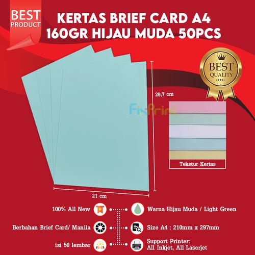 Jual Kertas BC Manila Kertas Undangan Brief Card Kertas Gambar A4 ...