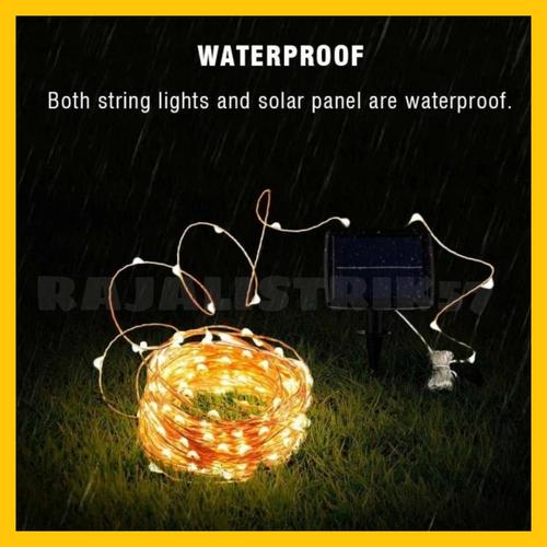 Jual Lampu taman natal decor solar cell led 10M IP65 tenaga surya kuning 5W - Kota Denpasar ...