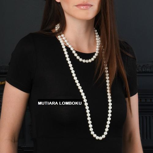 Jual Kalung Mutiara Panjang 120 cm Bisa Lilit Jadi 1-2-3 Layer & Model ...