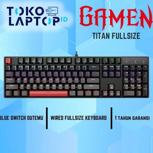 Jual Gamen Titan Fullsize Gaming RGB Wired Keyboard Mechanical ...