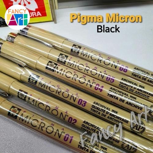 Jual Sakura Pigma Black Micron Drawing Pen 01 - 02 - 03 - 04 - 05 - 08 ...