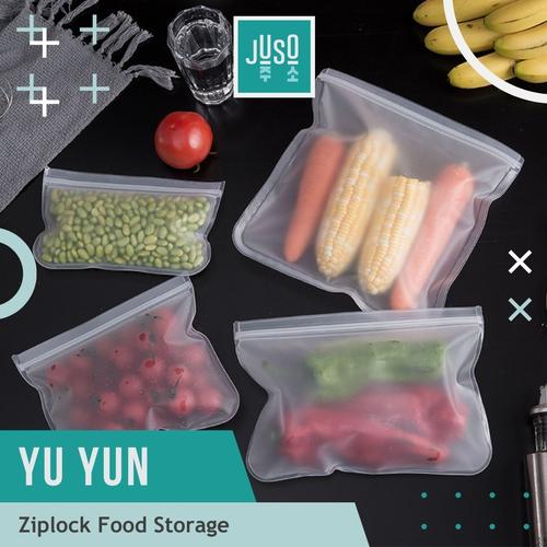 Promo Reusable Pouch Makanan Kulkas Ziplock Plastik EVA Kulkas Food ...
