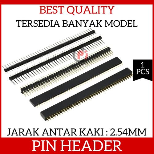 Jual Pin Header 1 x 40 Pin 1x40 Male Female Single Double Long Pitch 2 ...