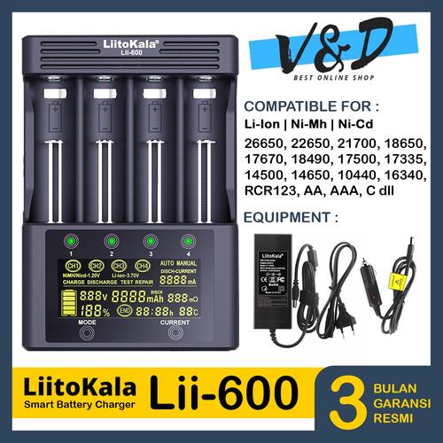 Promo Charger Baterai LiitoKala Lii 600 Original Fullset - Unit ...