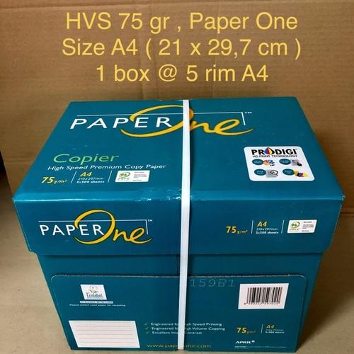 Jual Kertas Hvs 75 gr A4 , Paper One ( box ) - Jakarta Timur - Toko ...