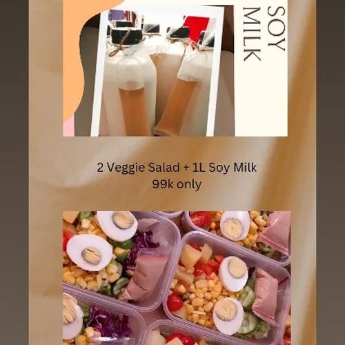 Jual Veggie Salad & Soy Milk susu kacang kedelai - Jakarta Utara - my ...