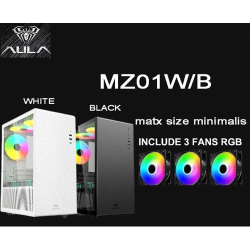 Jual Casing PC AULA Transparant With USB C Front Panel Free 3FAN 12cm ...