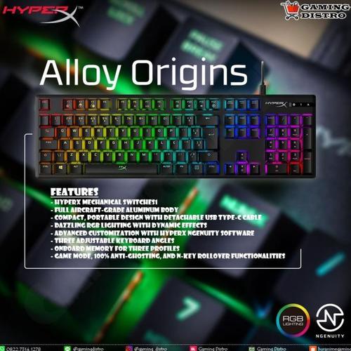 Jual HyperX Alloy Origins RGB Fullsize Mechanical Keyboard - Jakarta ...