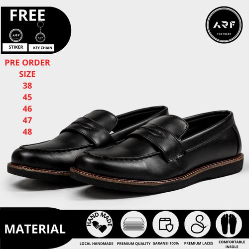 Promo [Pre Order] Big Size ARF Alpine Black Sepatu Loafers Slip On ...
