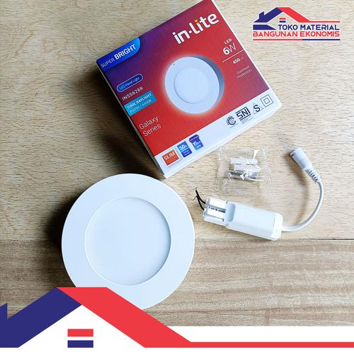 Jual Inlite Lampu Plafon Led Downlight Bulat Outbow Putih - INSS628R ...