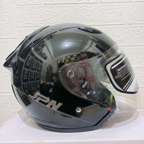 Jual JPN Galaxy Helm Motor Half Face Dewasa Standar SNI Hitam Gloss ...