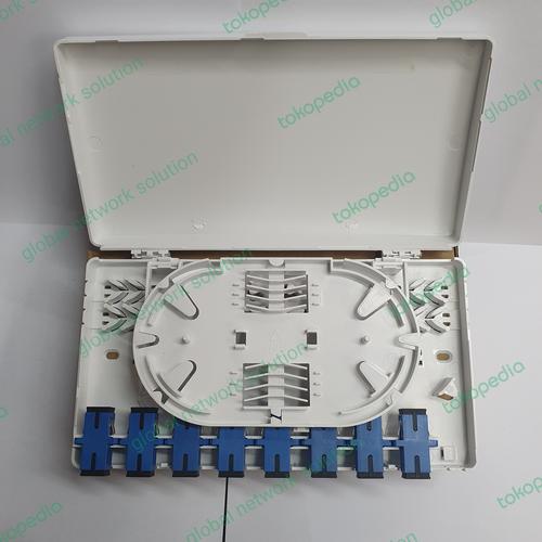 Jual roset fo 8 core sc lengkap adapter, otb wall 8 core sc tanpa ...