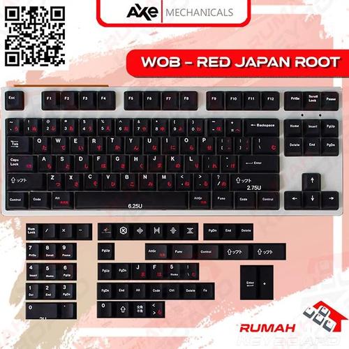 Jual KEYCAP - KEYCAPS - CHERRY - WHITE ON BLACK - RED JAPANESE - PBT ...