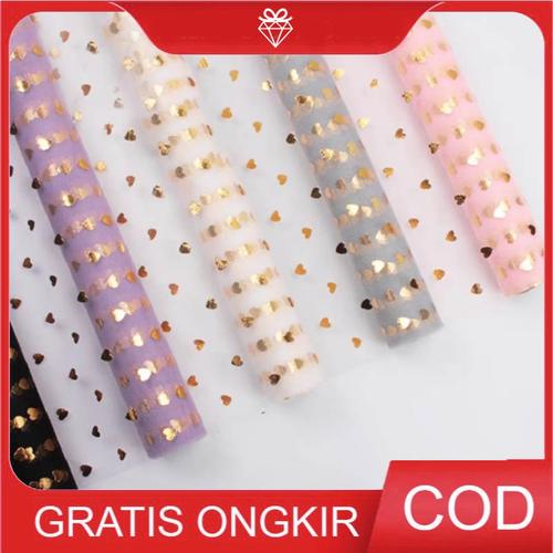 Jual 1METER Kain Tile Jaring Love - Bahan kerajinan Buket Bunga Tile008 ...