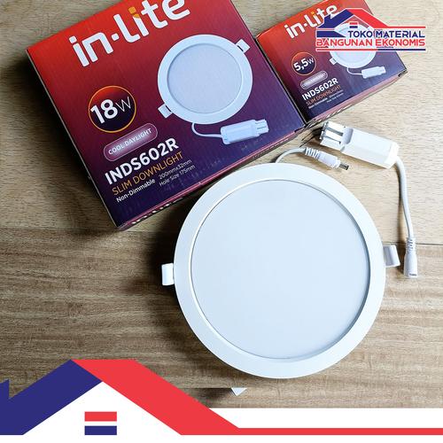 Jual Inlite Lampu Plafon Led Slim Downlight Putih - INDS602R - Bubble ...
