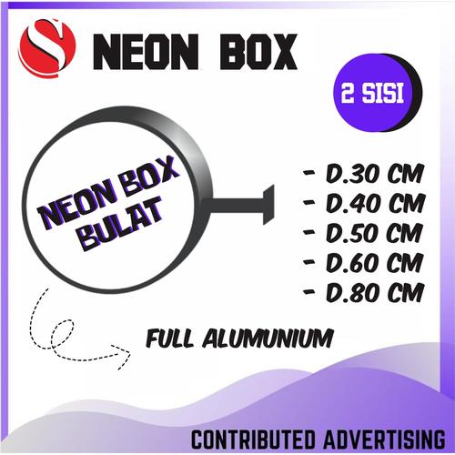 Jual Neon Box Bulat / Neon Box Custom / Kotak / Acrylic LED Indoor ...