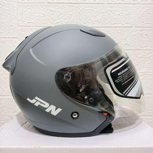 Jual JPN Galaxy Abu Doff Helm Motor Half Face Dewasa Standar SNI ...