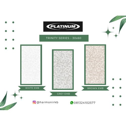 Jual Keramik Dinding 30x60 Platinum Glossy - Trinity Series - Brown - Kota Bandung - Harmoni ...