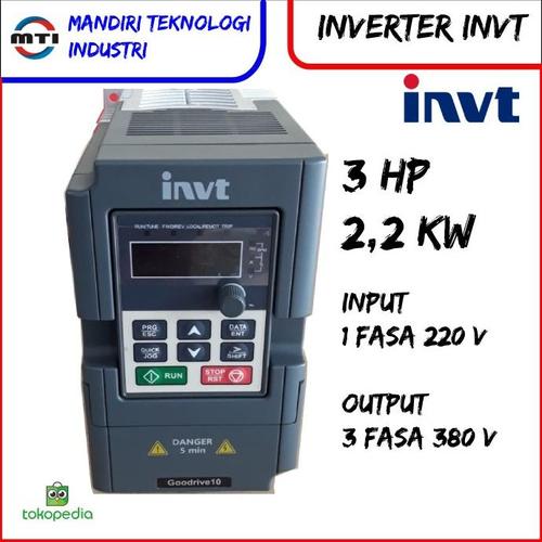Jual Inverter 3 Hp 2,2 Kw 220-380 Inverter Invt Ac Drive Variable Speed ...
