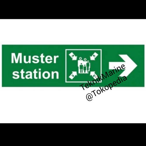 Jual IMO Sticker 33.4335 MUSTER STATION RIGHT 10x30cm/ IMO Symbol ...