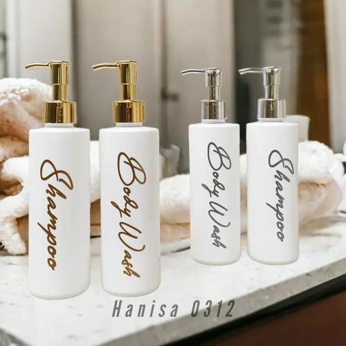 Jual Botol Sabun Cair Pump 250ml Putih Glossy Luxury Silver Gold ...