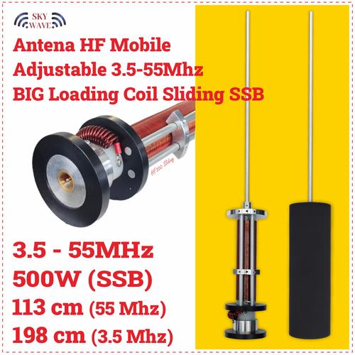 Jual Antena HF Mobile Adjustable 3.5-55Mhz BIG Loading Coil Sliding SSB ...