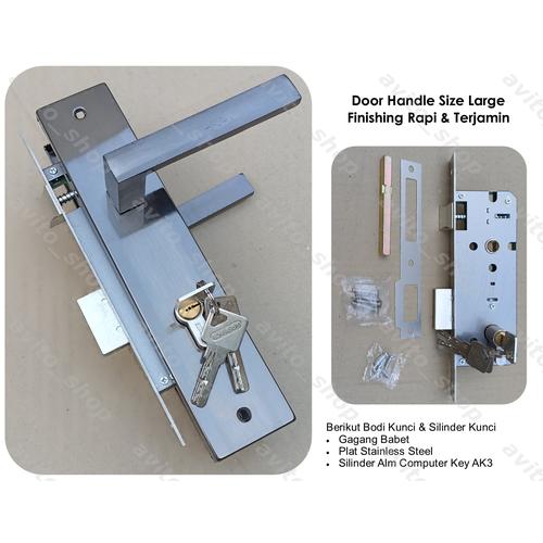 Jual handle pintu besar kunci pintu besar 1 set K/L - KTK BN - Kota ...