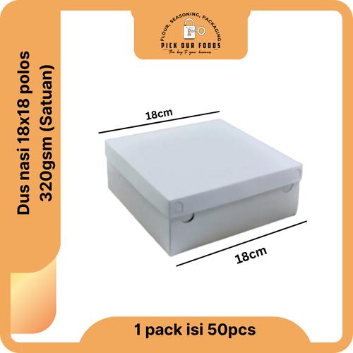 Promo Dus Nasi Kotak 18x18 | Dus Nasi Catering ukuran 18 | Box Nasi ...